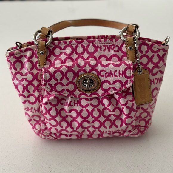 Coach | Bags | Coach Pink Handbag Purse Great Condition | Poshmark